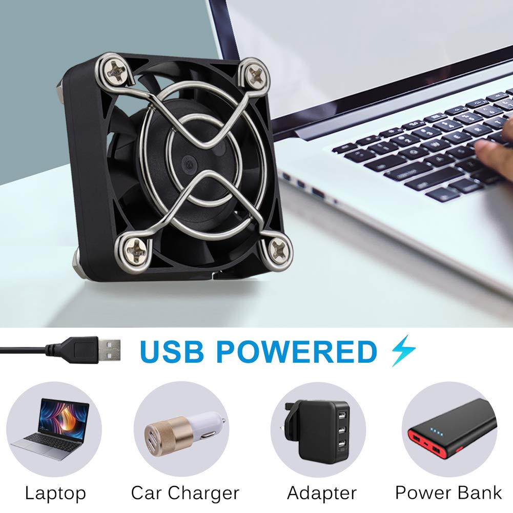 Snapklik.com : 2-Pack Quiet 40mm USB Fans, 5V Mini Brushless DC Cooling ...