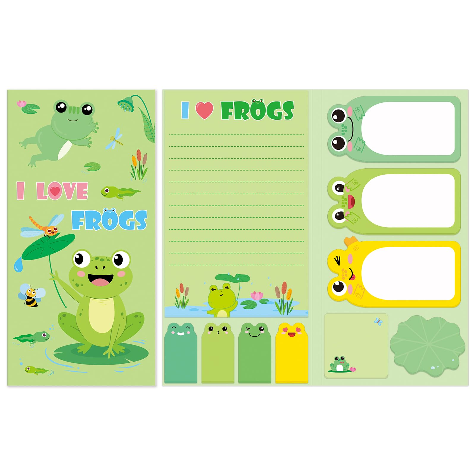 Snapklik.com : Yoklili Frogs Sticky Notes Set - Cute Cartoon Animal ...