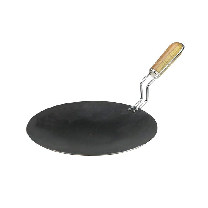Buy India Bazaar CONCAVE MS Black Iron TAWA Wire Handle/PAN Heavy Duty ...