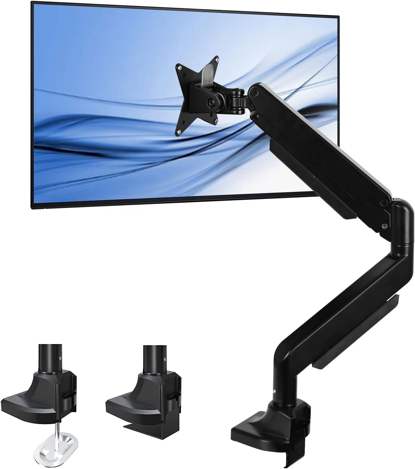 Amazon.com: Single Monitor Arm, Gas Spring Desk Mount, Heavy Duty ...