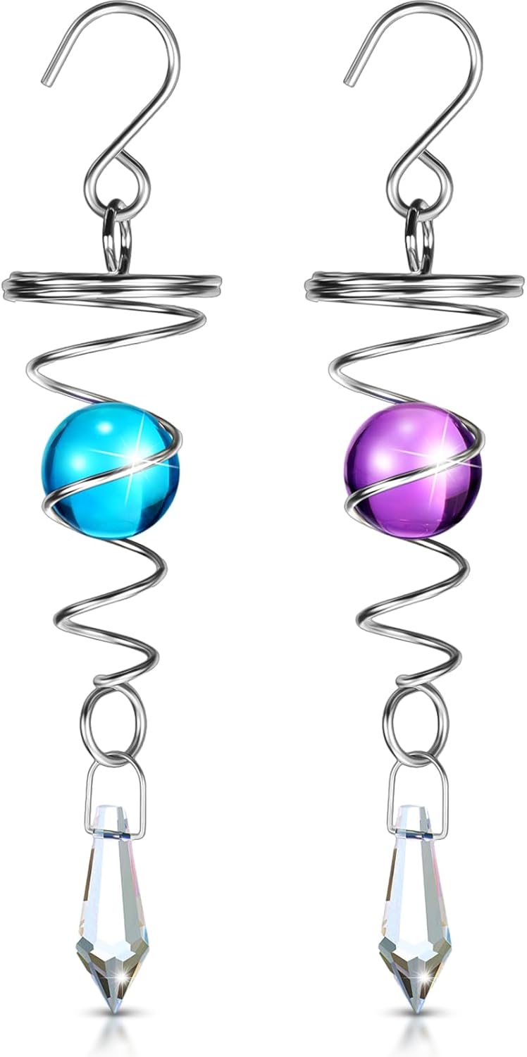 Amazon.com: Jetec 2 Pieces Gazing Ball Spiral Tail Decorative Wind ...