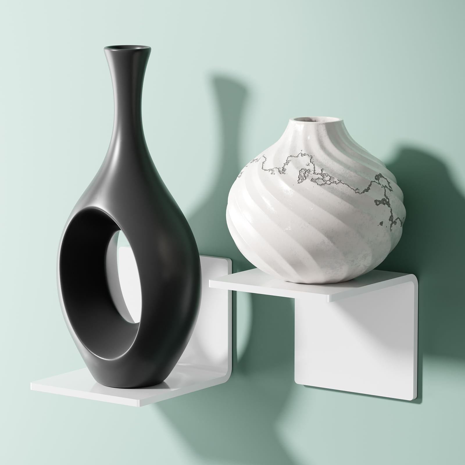 BSDYCL Acrylic Floating Wall Shelves – Small Clear Display Shelves with ...