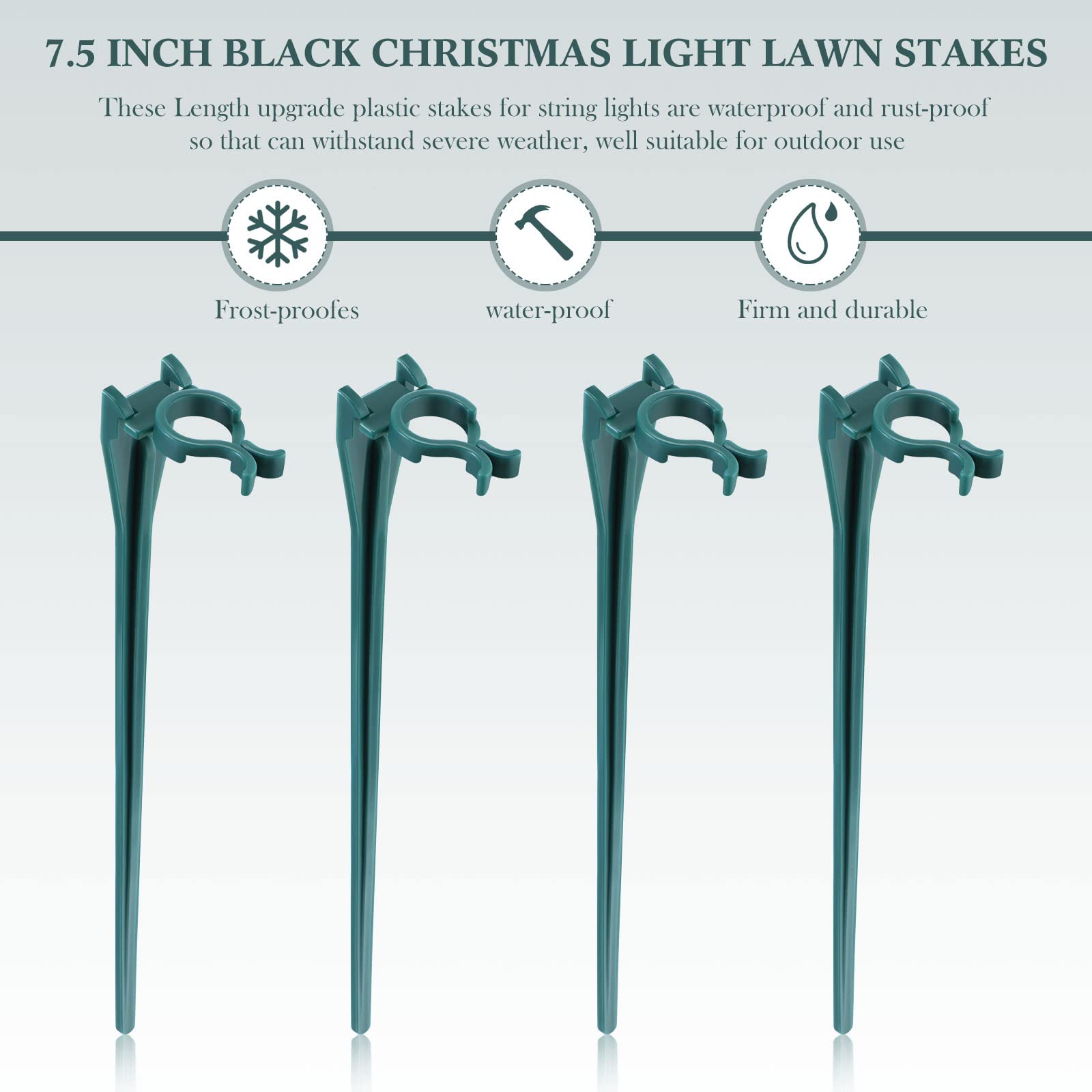 Snapklik.com : Christmas Light Stakes Universal Yard Lawn Holiday Light ...