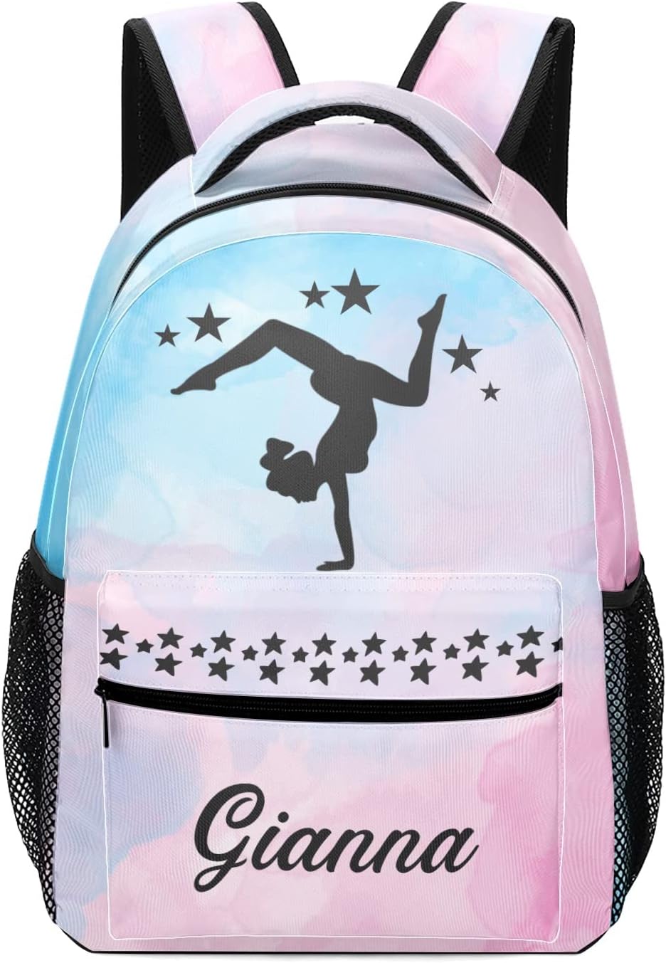 Amazon.com: Grandkli Gymnastic Blue Pink Watercolor Personalized School ...
