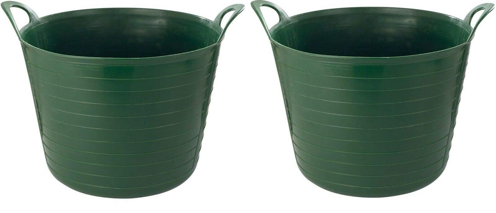 (Set of 2) 42L Litre Large Robust Flexi Tubs Multipurpose Flexible ...