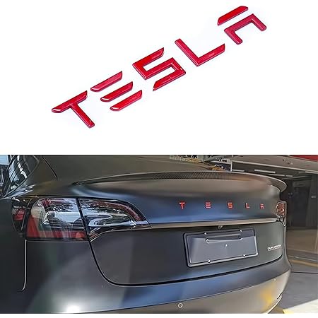 Amazon.com: YHCDSEA 3D Raised Tesla Tailgate Insert Letters Emblems ABS ...