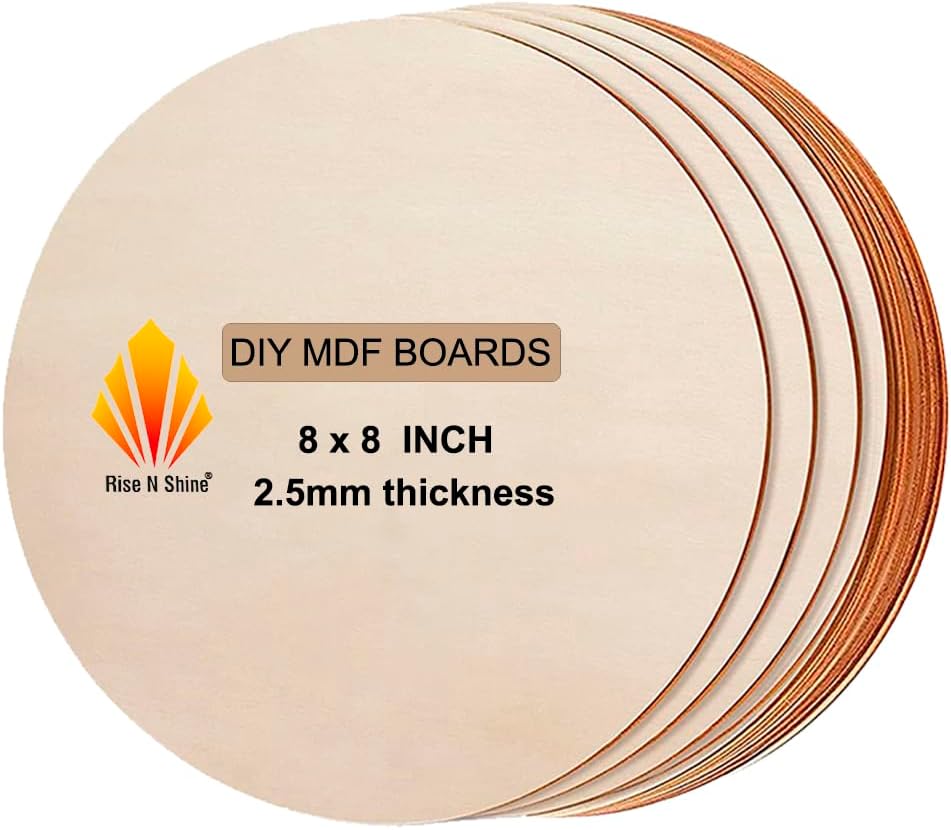 PD Craftozone Round Circle MDF Pine Wood 12 inch MDF Boards for Art and ...