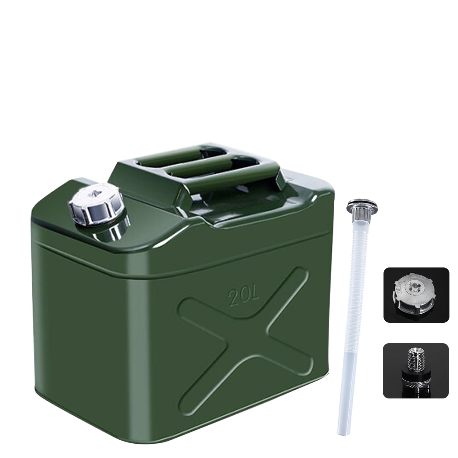 Amazon.com: 5 Gallon Metal Can, Portable Water Can, with Flexible Spout ...