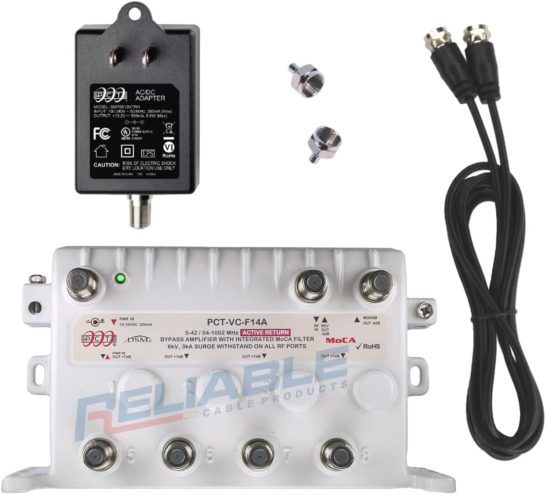 Amazon.com: Reliable Cable 5-Port MoCA Cable TV Modem Splitter Signal ...