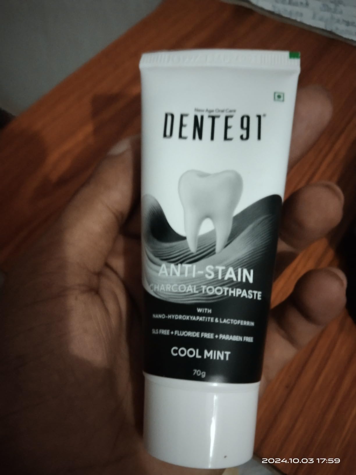 Buy Dente91 Anti-Stain Charcoal Toothpaste for Stain Removal & Teeth ...