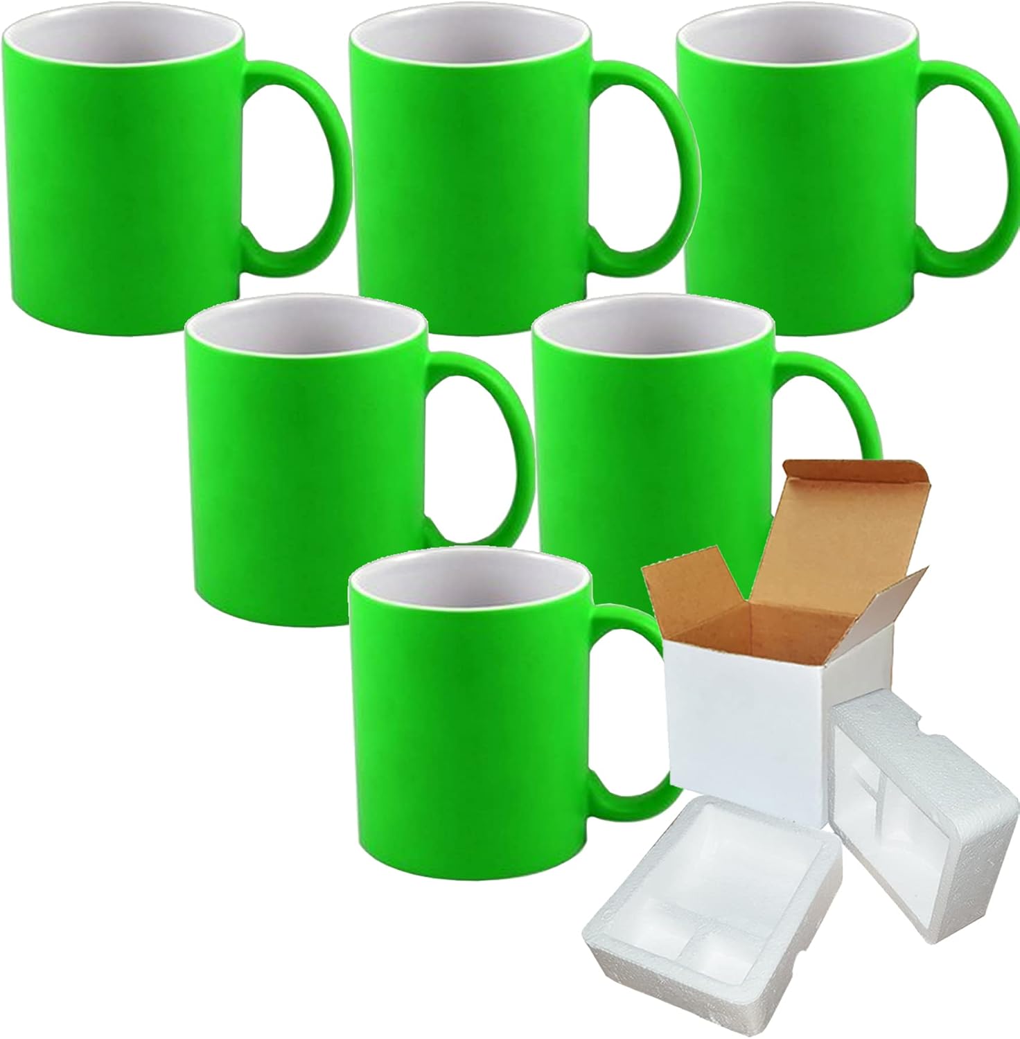Amazon.com: TWISTED ENVY Box Of 6 11OZ Sublimation Mug Ceramic Mugs ...