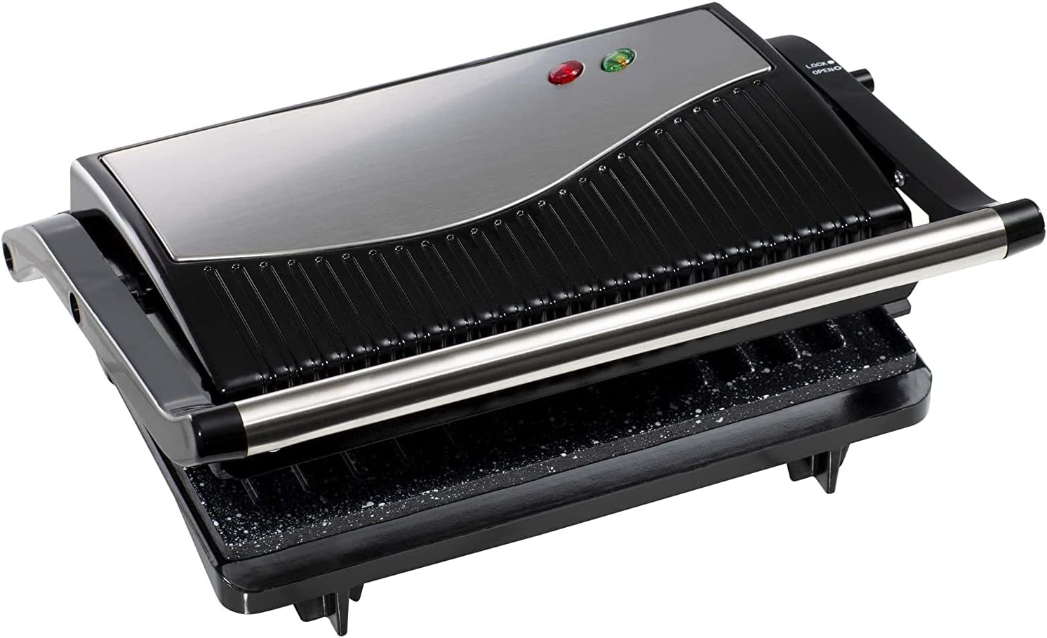 Daewoo SDA1574GE Cool Touch Mini Panini Press, Opens 90° & 180° with ...