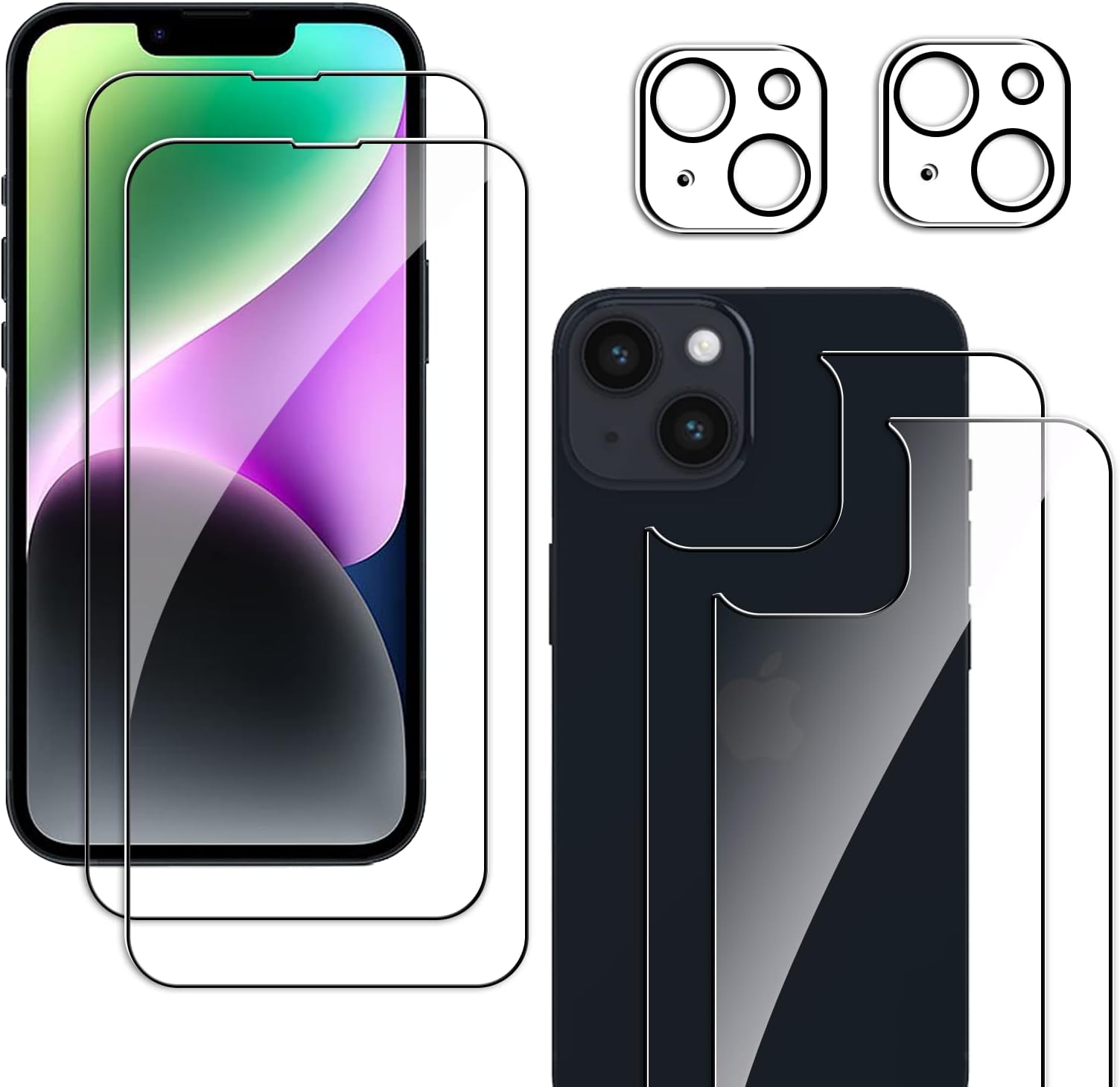 Amazon.com: kwmobile Set of 3X Back Covers Compatible with Apple iPhone ...