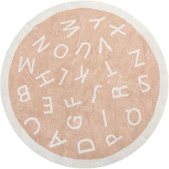 Amazon.com: ABC Alphabet Round Rug for Kids Bedroom Play Mat Soft Plush ...