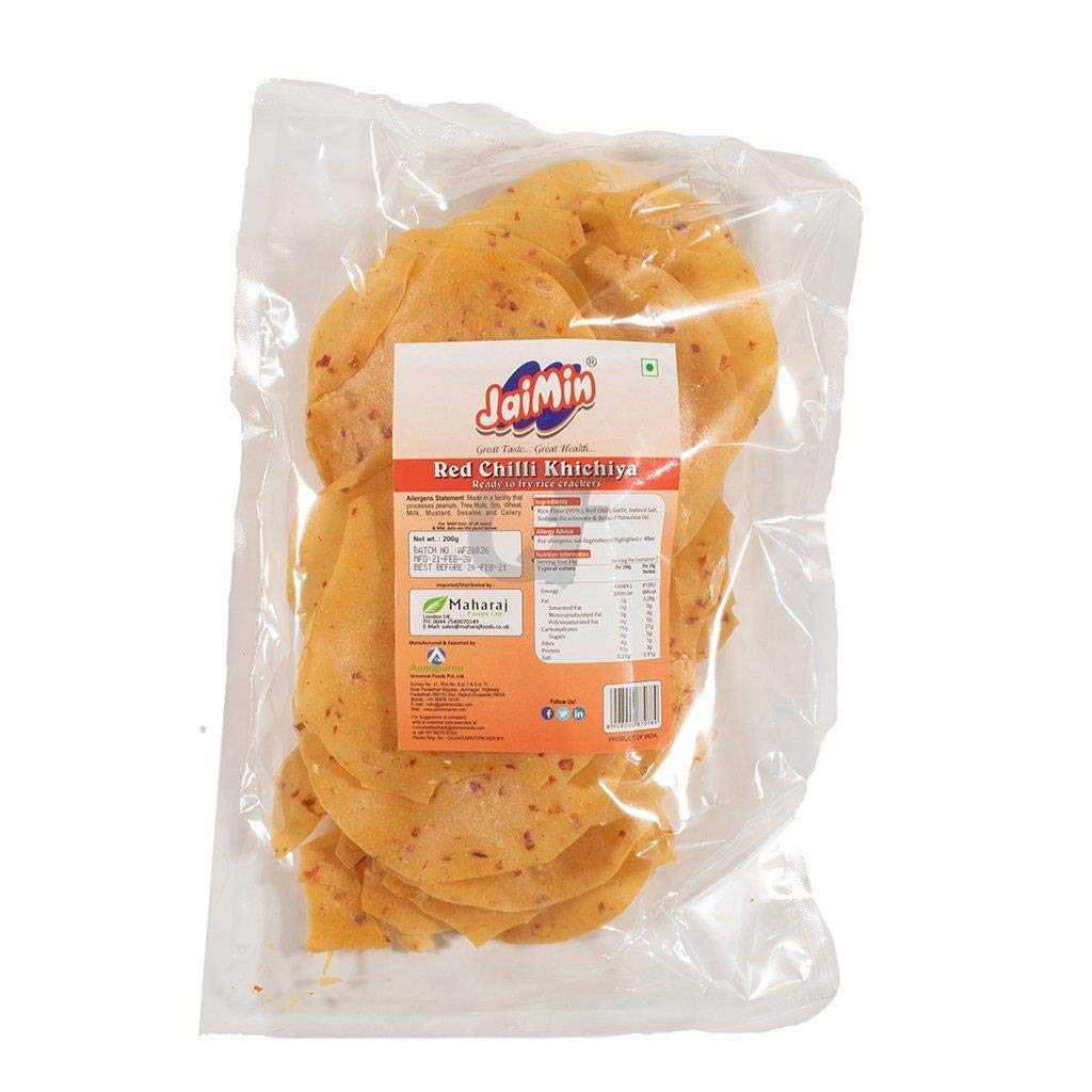 Amazon.com: Jaimin Red chilli khichiya - 200g - (pack of 4) : Grocery ...