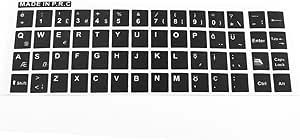 Amazon.com: Qtqgoitem Black Plastic 48 Keys Turkish Language Decal ...