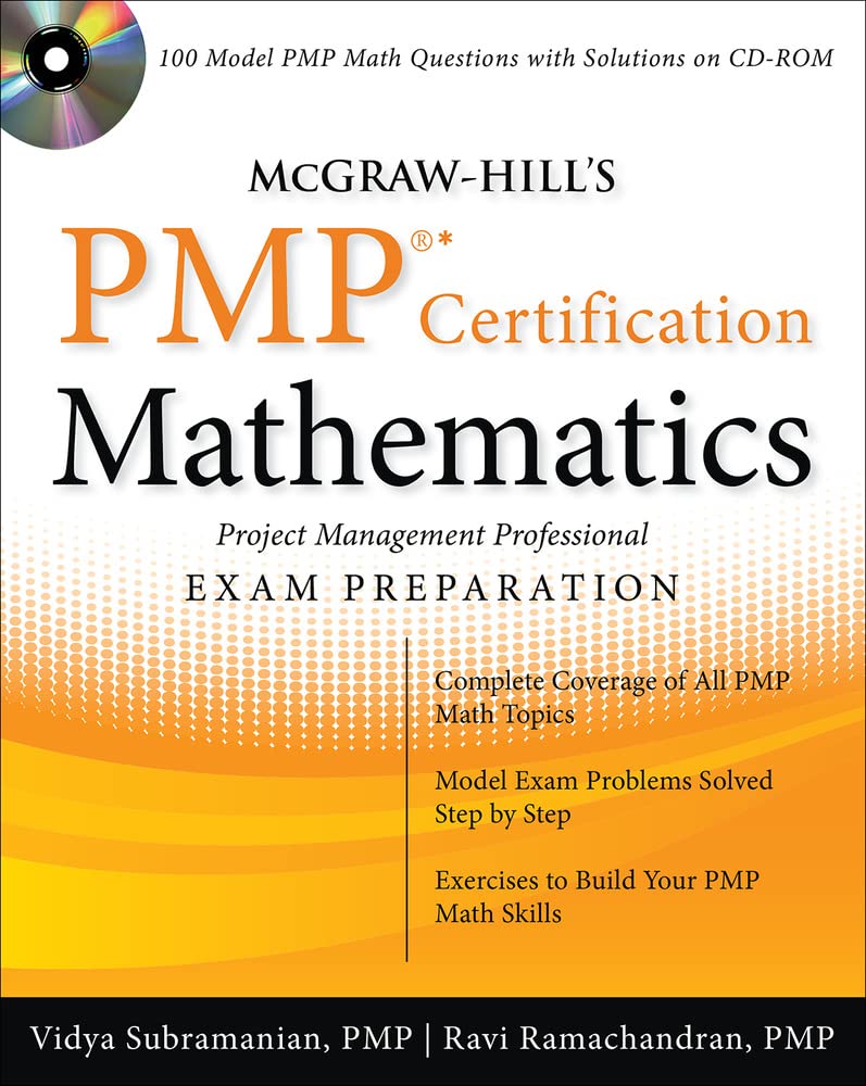 McGraw-Hill's PMP Certification Mathematics with CD-ROM: Subramanian ...