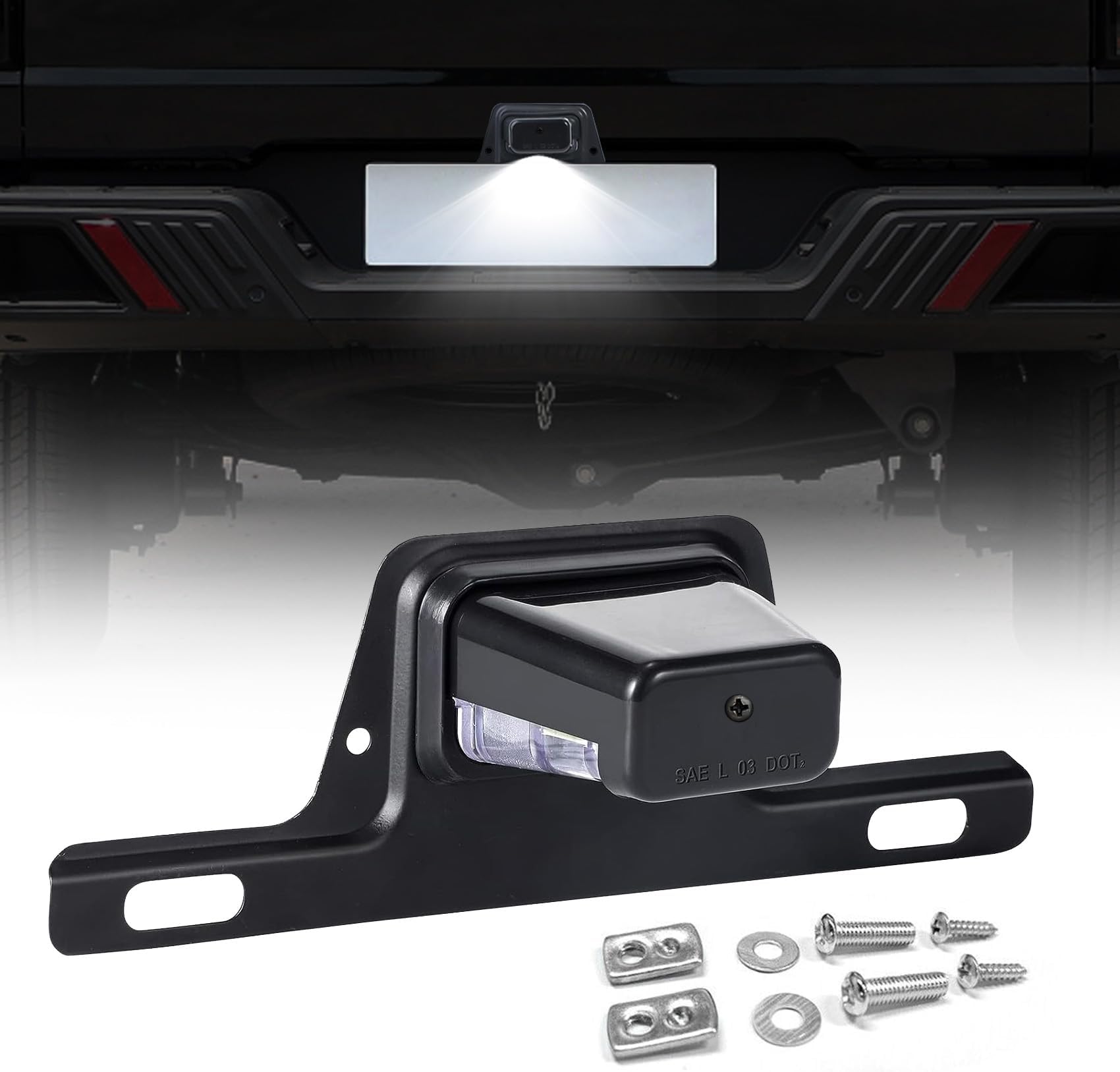 Amazon.com: LED License Plate Light, Trailer License Plate Holder ...