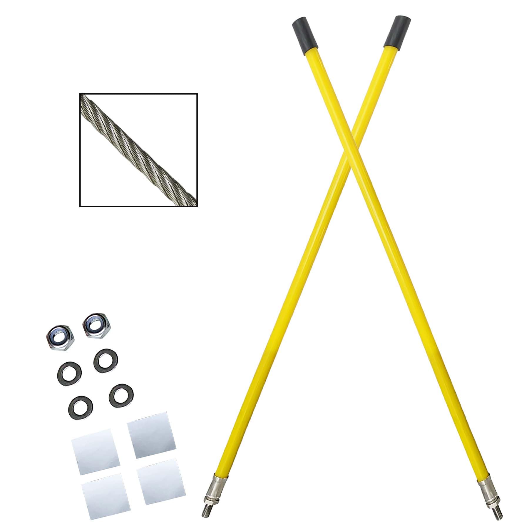 Amazon.com: 24''Yellow Snow Plow Blade Markers Guides Kit Vertical Stud ...