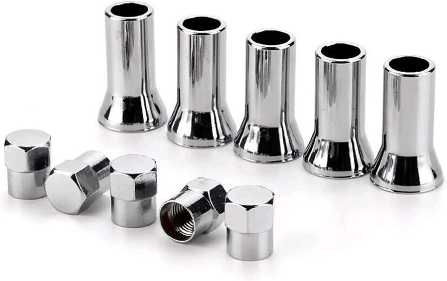 Amazon.com: Qboonpt 5 Sets TR414AC TPMS Chrome Plated Valve Stem Cover ...
