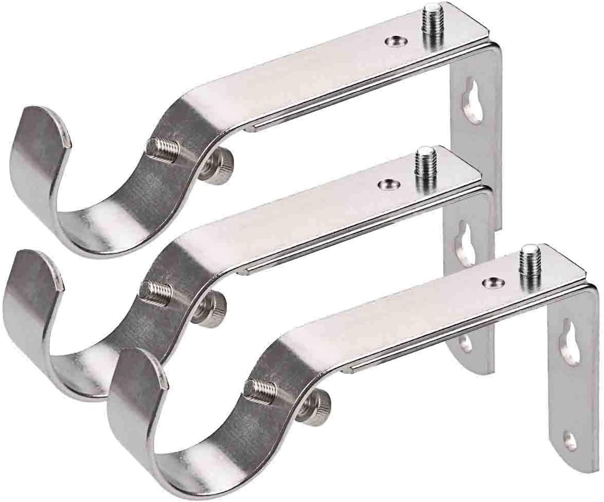 Amazon.com: AriA H-Rail Track Double Wall Bracket Rod Kit, Satin Gold ...