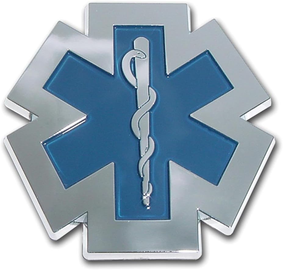 Amazon.com: Emergency Medical Services Star of Life Chrome Plated EMS ...