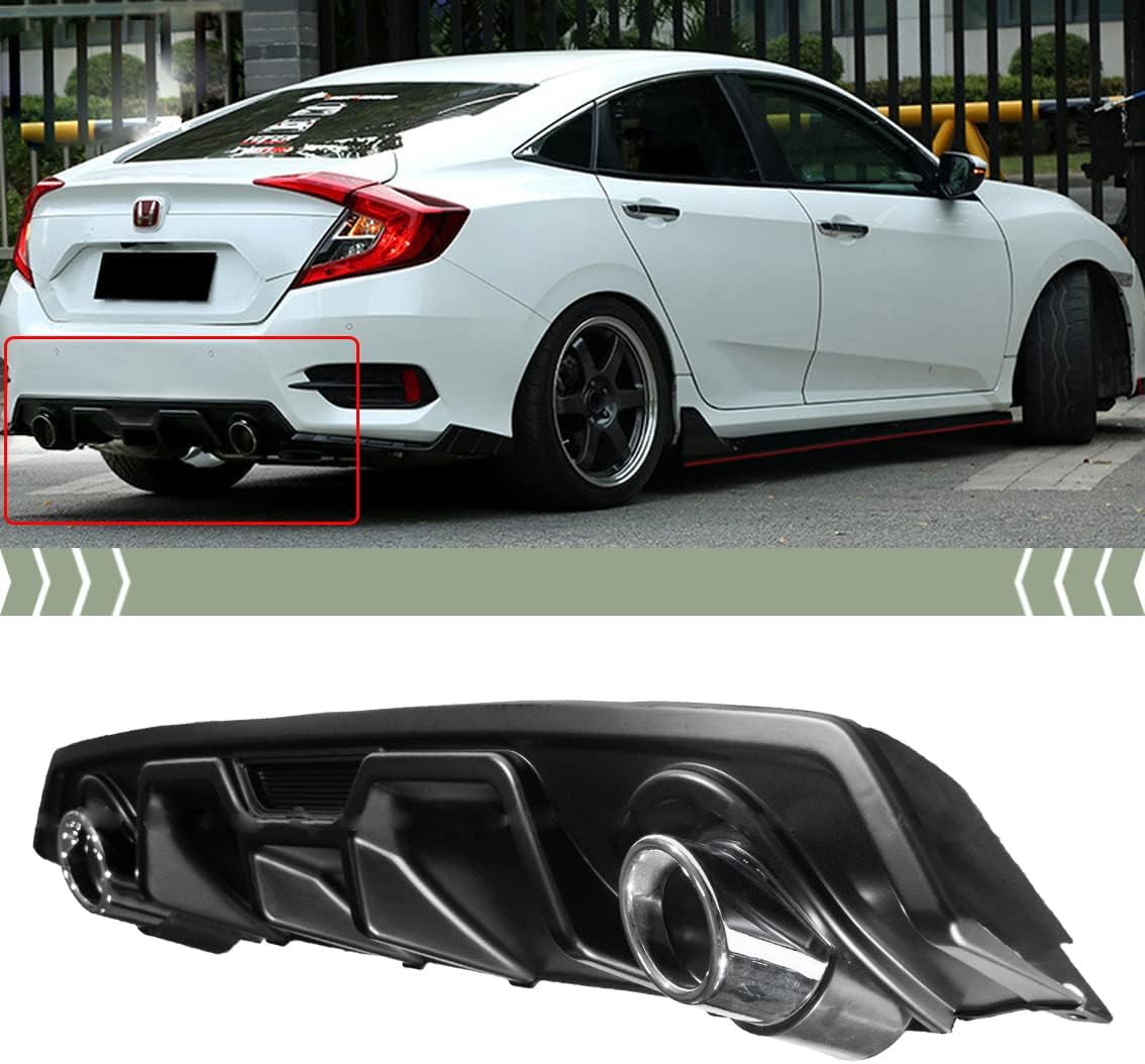 Amazon.com: Syon Auto FITS 2016-2020 HONDA CIVIC SEDAN MCxSTYLE BLK ...