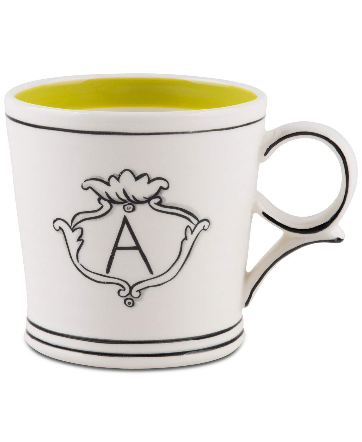 Amazon.com | Home Essentials Molly Hatch Monogram Mug, Letter A: Coffee ...