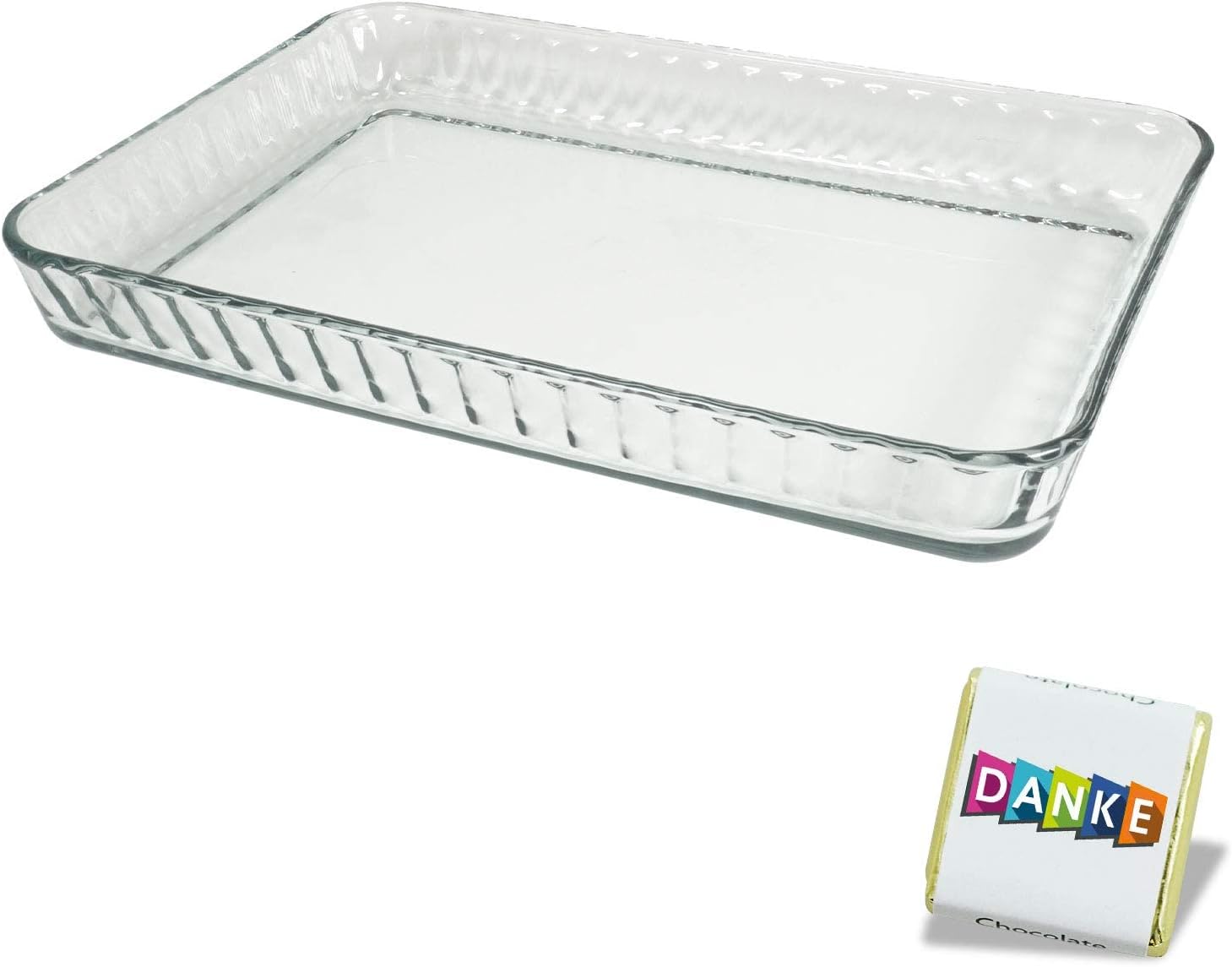 PASABAHCE Auflaufform Eckig Groß, Glas Backform Set, Borcam Lasagne ...