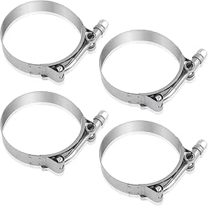 Amazon.com: 4PCS 3" T Bolt Hose Clamps,Stainless Steel Radiator Hose ...