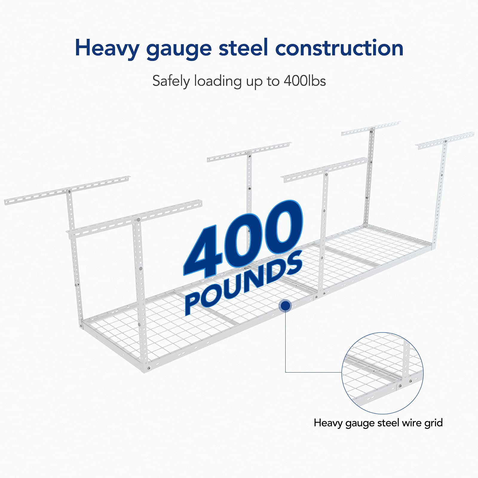 Snapklik.com : 2x8 Overhead Garage Storage Rack,Adjustable Storage ...