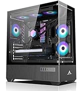 Amazon.com: Gaming PC Case, Type-C ATX Computer Case with 6 PWM ARGB ...