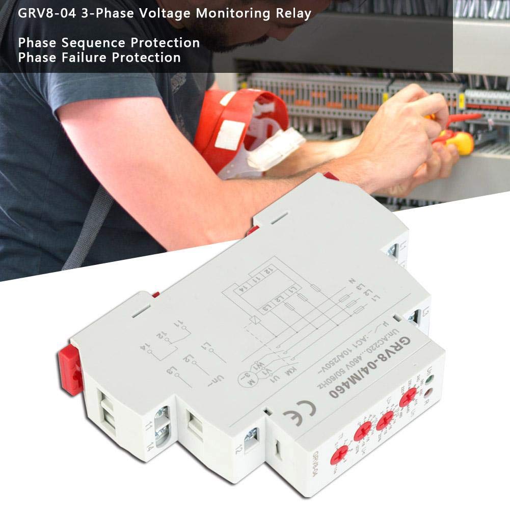 Buy GRV8-04 M460 Voltage Relay, Cosiki 3-Phase Voltage Monitoring Relay ...