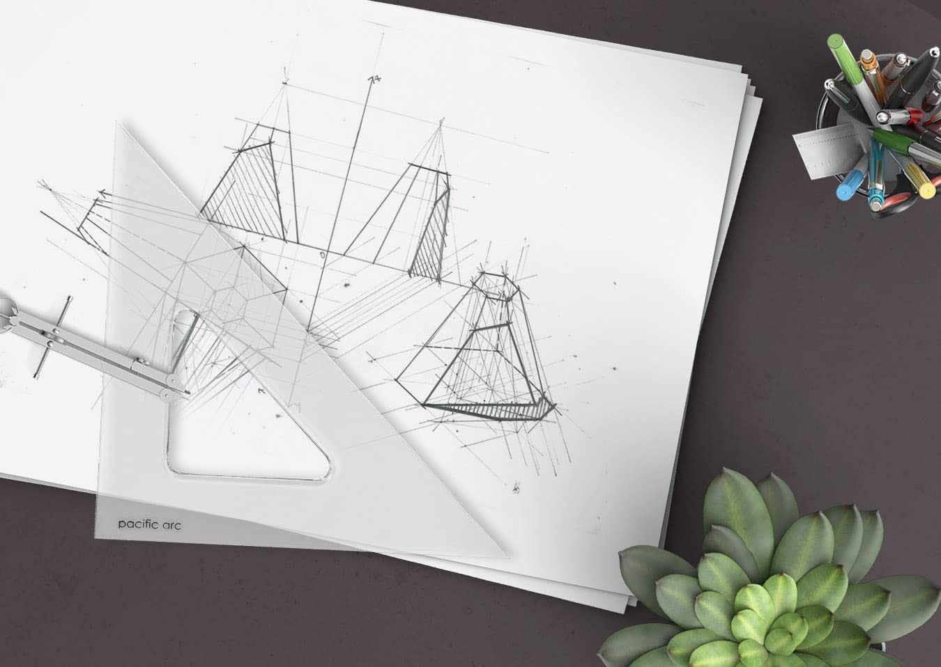 Snapklik.com : Pacific Arcs Scholastic Triangle - 4 Inch - Fluorescent ...