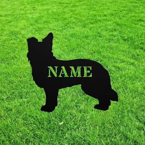 Amazon.com: Border Collie Yard Statue Stake, Border Collie Dog Memorial ...