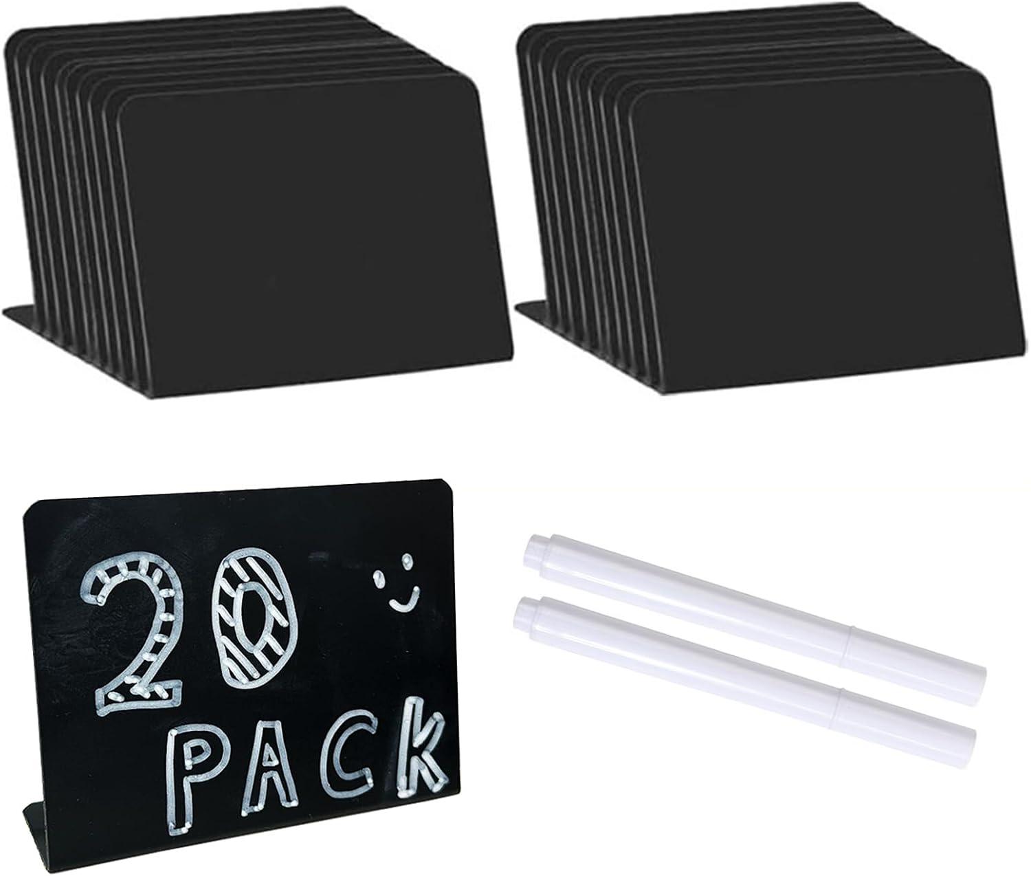 20Pcs Mini Chalkboard Signs, 4x3 Small Blackboards Signs Plastic ...
