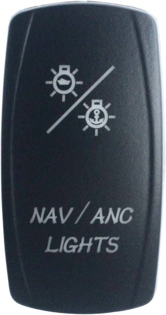 Amazon.com: BANDC NAV/ANC Lights Rocker Switch On-Off-ON Blue LED Dpdt ...
