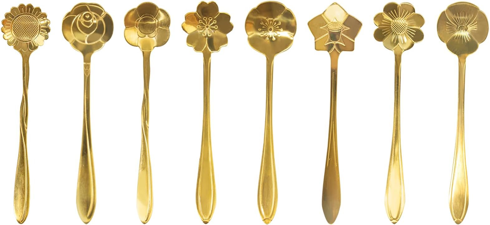 Amazon.com: 6 Pcs Small Coffee Spoons Small Gold Spoons Long Spoons for ...