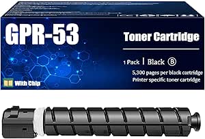 Amazon.com: Replacement GPR-53 Toner Cartridge Compatible for Canon GPR-53 NPG-67 C-EXV-49 Toner ...