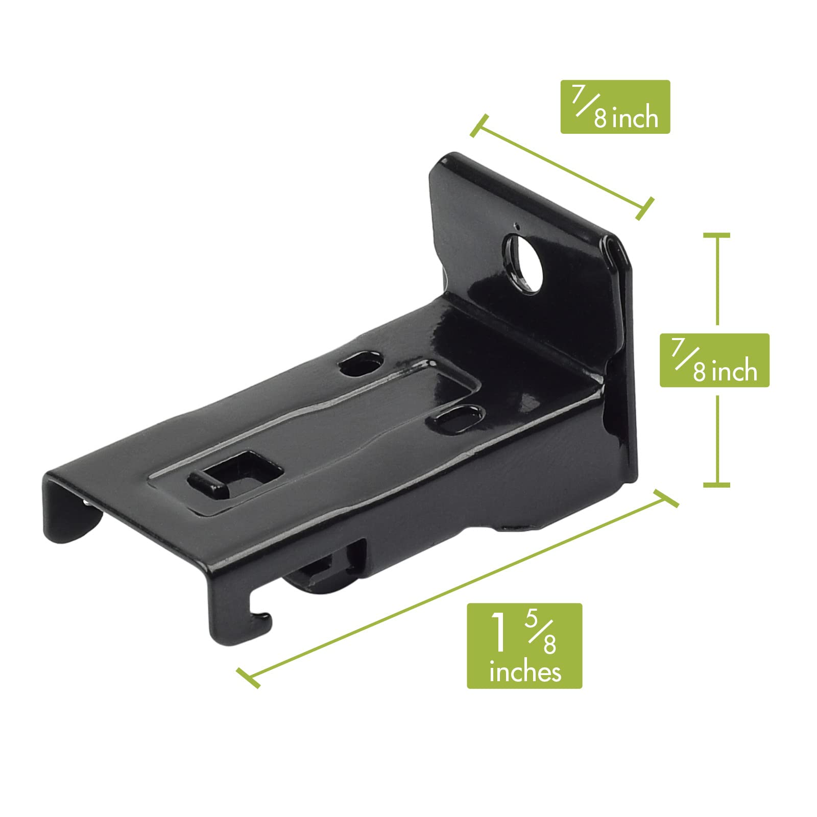 Snapklik.com : KXLIFE Black Wall Mount Brackets For Flexible Curtain ...