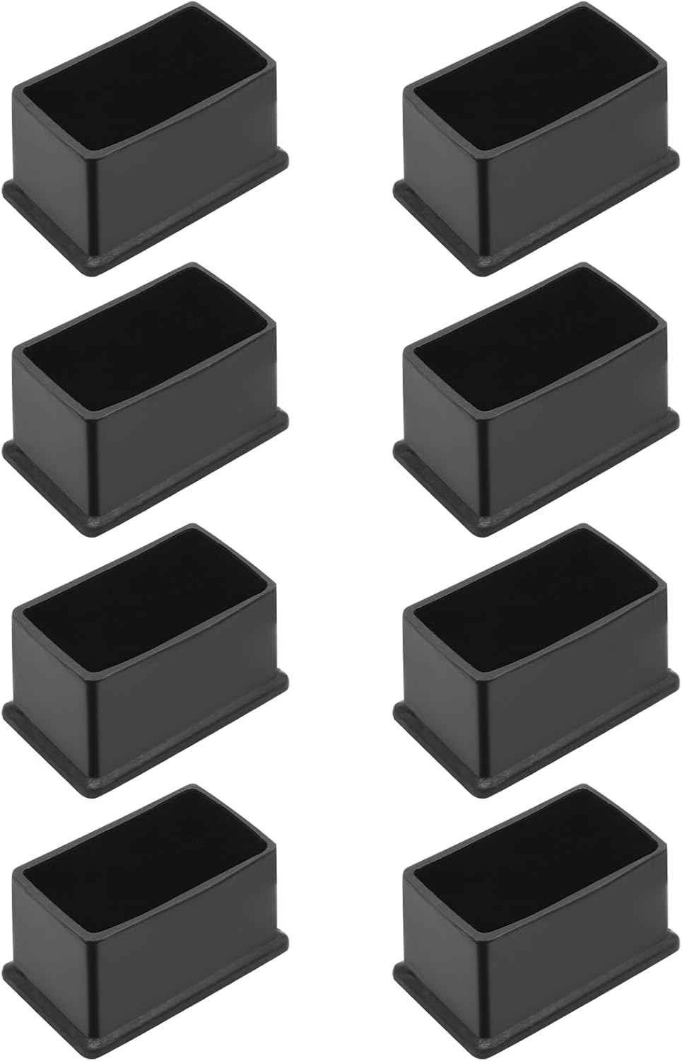 Bonsicoky 8 Pcs Rectangle PVC Furniture Leg Caps (2" x 1.14"), Vinyl ...