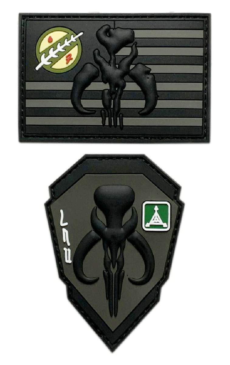 Amazon.com: Mythosaur Skull USA Flag Patch [2PC - “Hook” Fastener - 3D ...