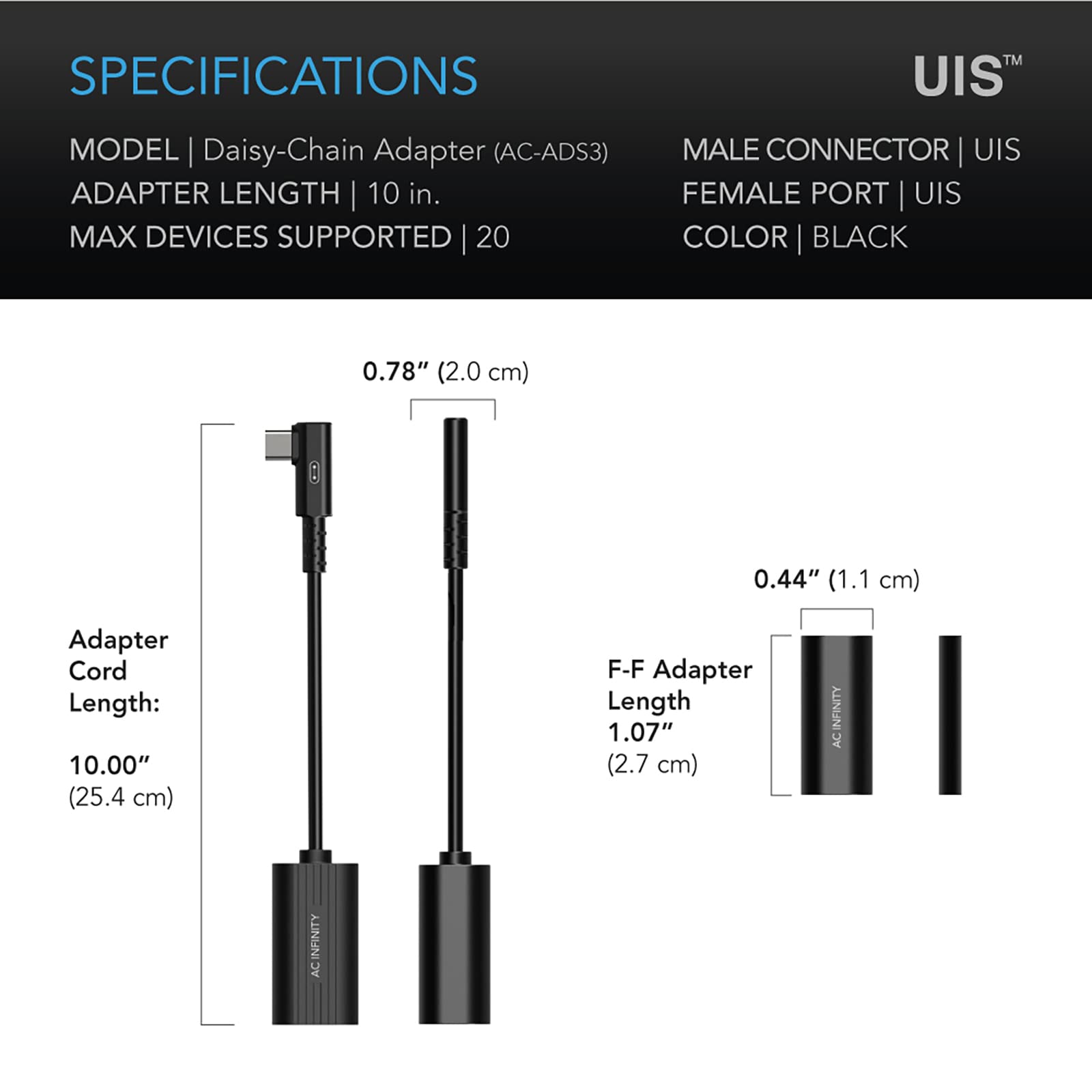 Snapklik.com : UIS 2-in-1 Splitter, Daisy-Chain Adapter Dongle, L ...