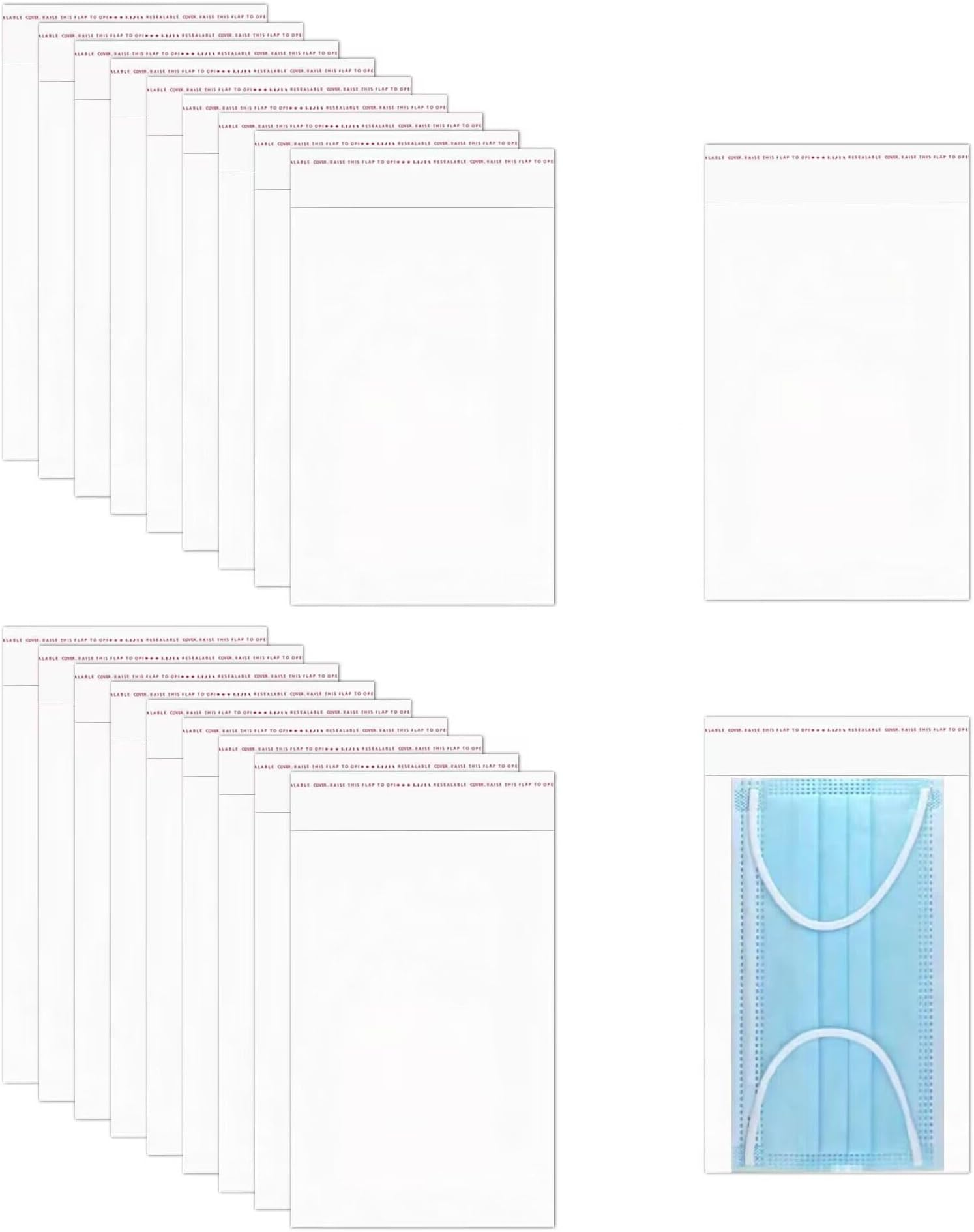 Amazon.com: WerkaSi 150 Pack Clear Plastic Envelopes Bags 5 x 7-inch ...