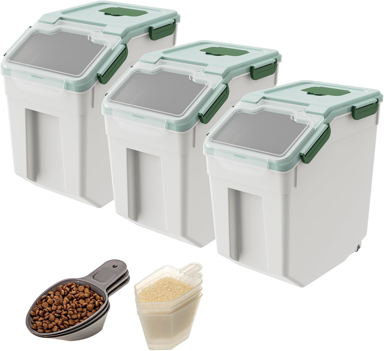 Lifewit 3 Pack 15L/15lb Dog Food Storage Containers with Scoop, 15L ...
