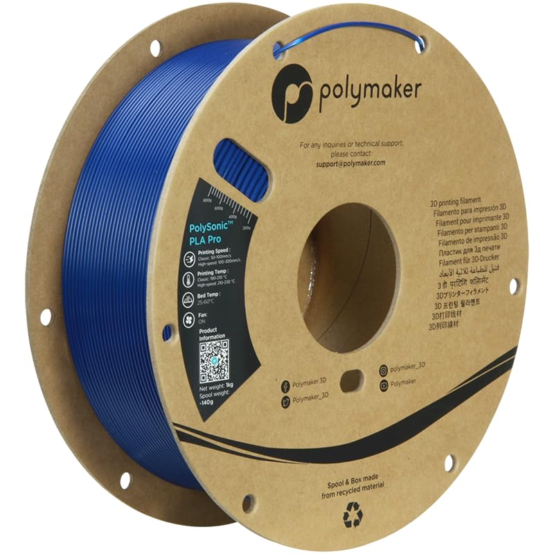 Amazon.com: Polymaker High Speed PLA Pro Filament 1.75mm, Blue ...