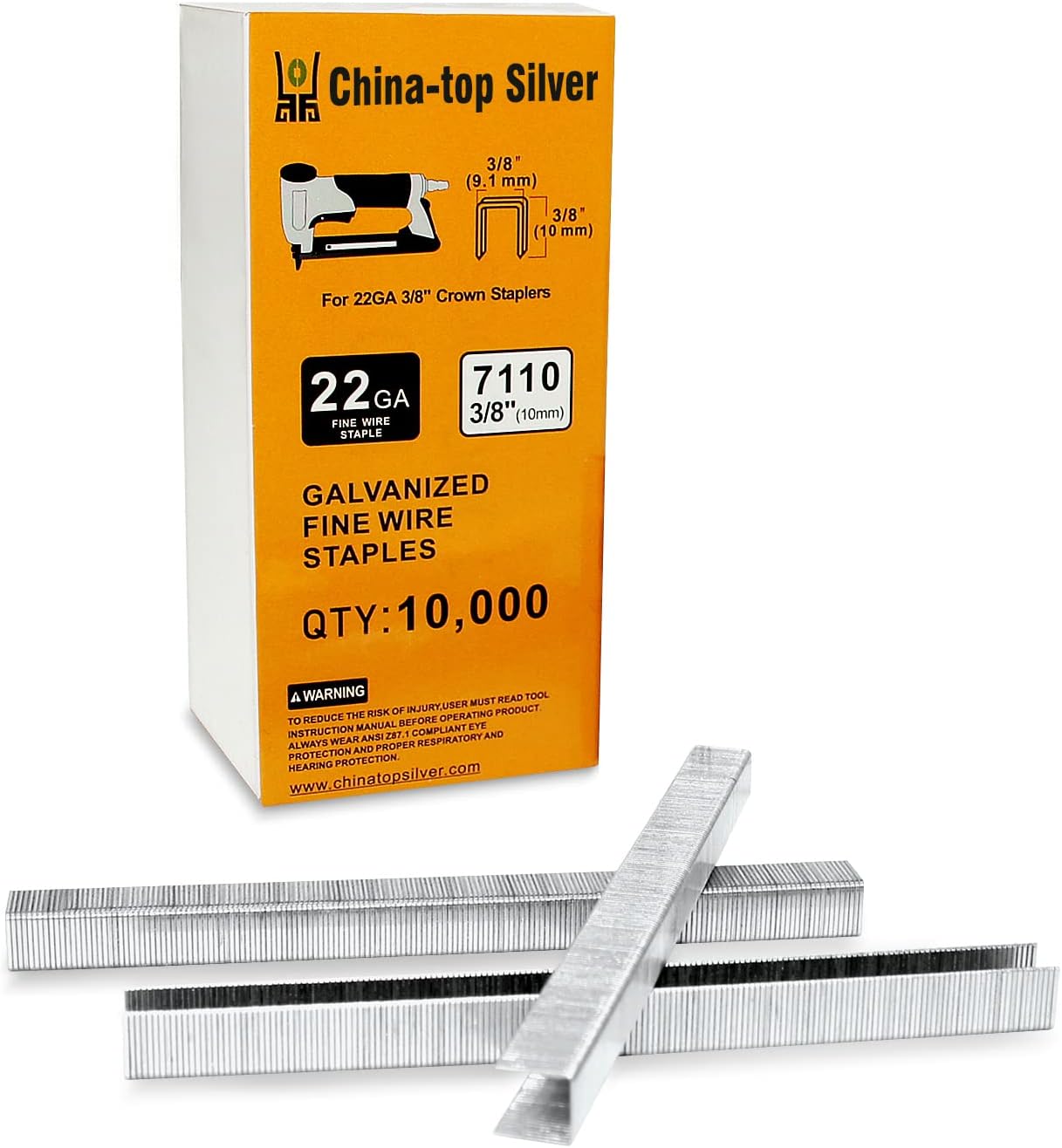 Amazon.com: China-top Silver 22 Gauge 71 Series 3/8-inch Crown 3/8-inch ...