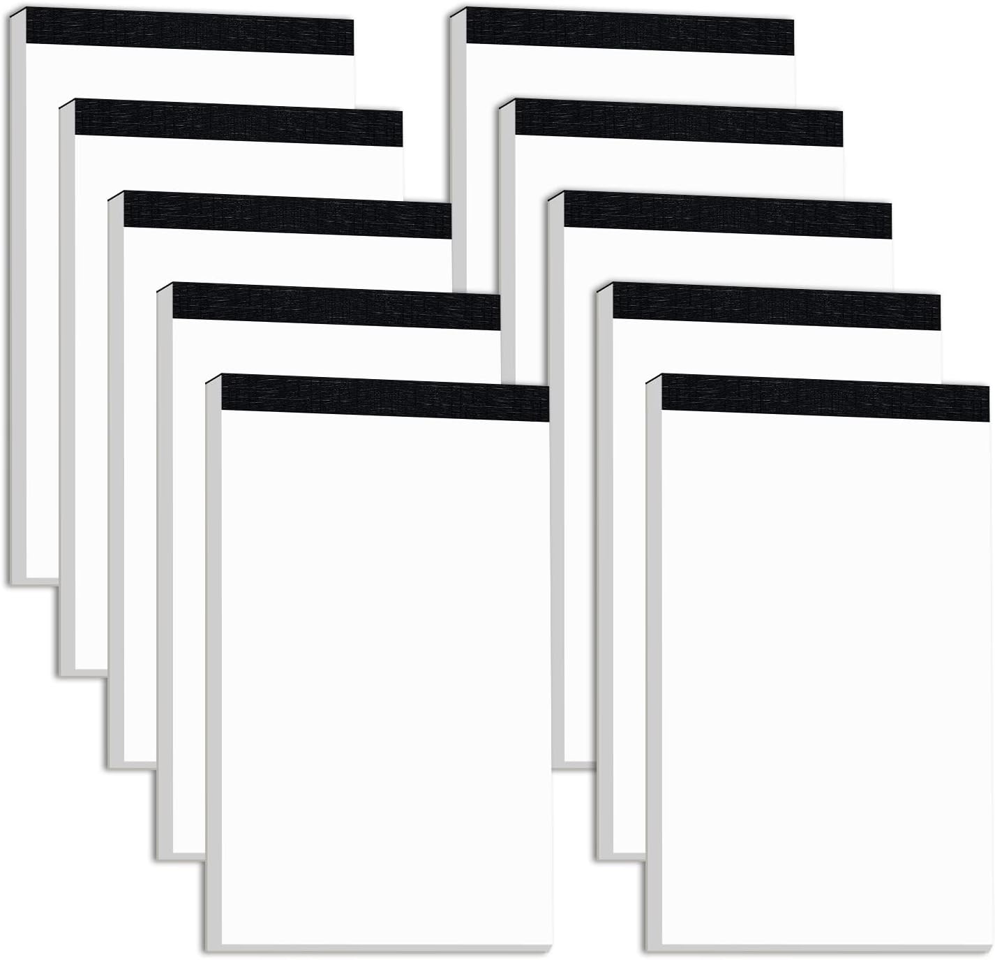 Amazon.com : 10 Pack Blank Notepad Ruled for Work 50 Sheets Study ...