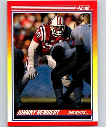 Amazon.com: 1990 Score Football #286 Johnny Rembert New England ...