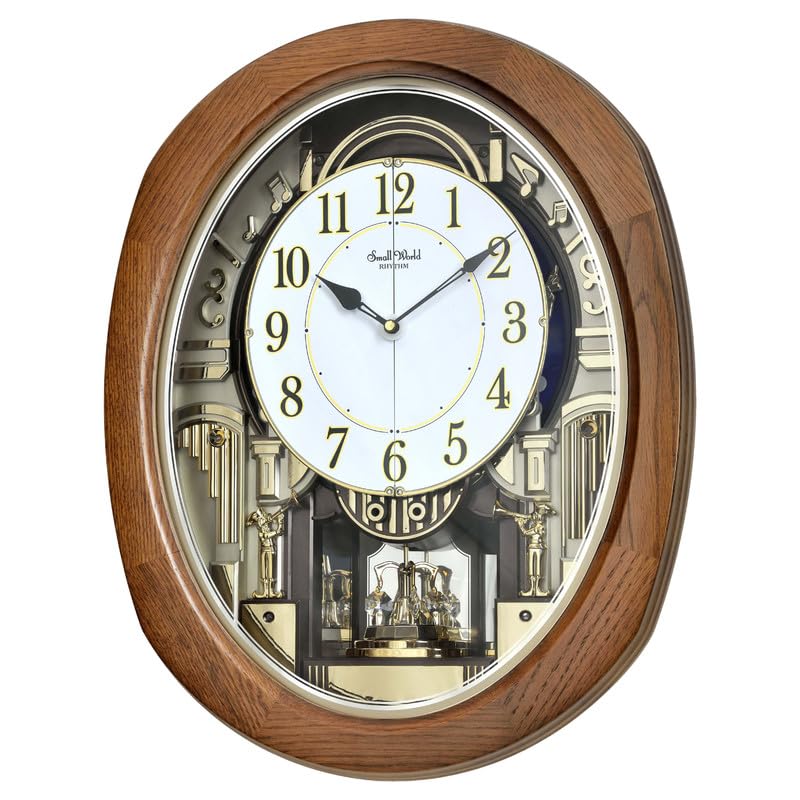 RHYTHM Unique Brown Color Oval Shaped Wooden Case Melodies in Motion ...
